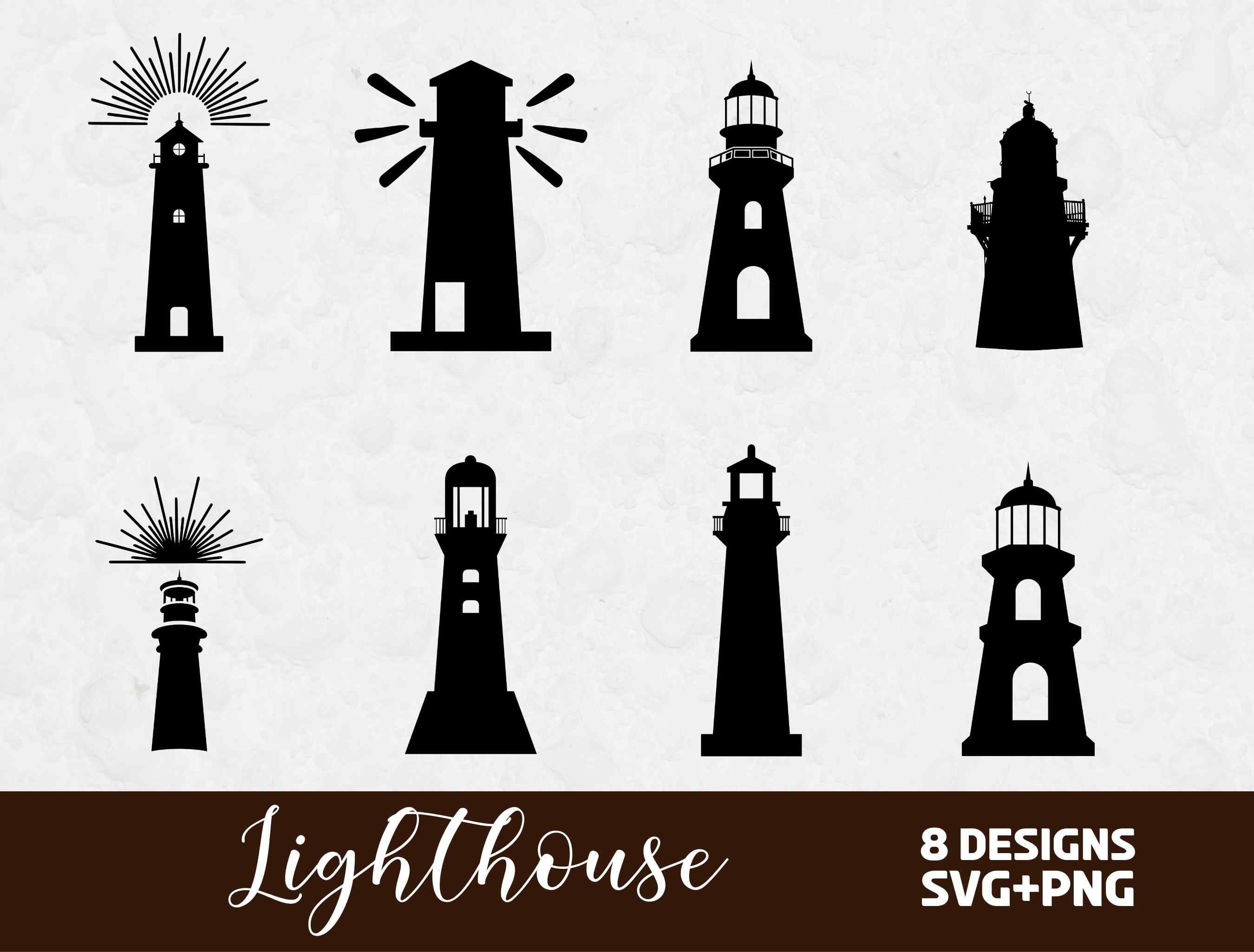 Lighthouse SVG Bundle Lighthouse Clipart Svg Files for - Etsy