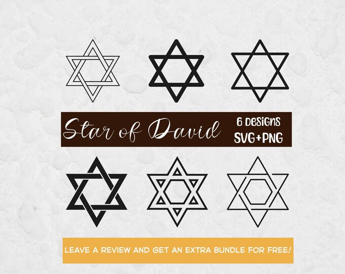 Star of David SVG, Star Cut File, Star Clipart, Jewish SVG Bundle ...