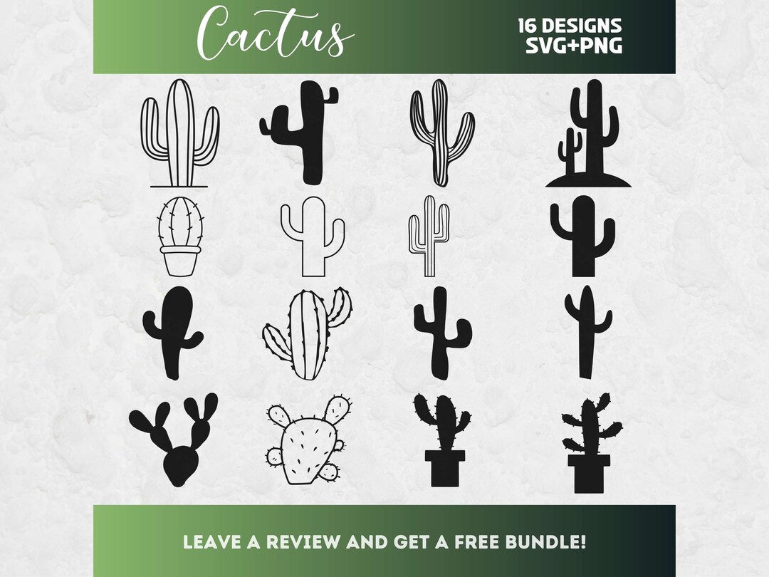 Cactus Svg, Svg Files for Cricut, Cactus PNG, Western Svg, Cactus Cut ...