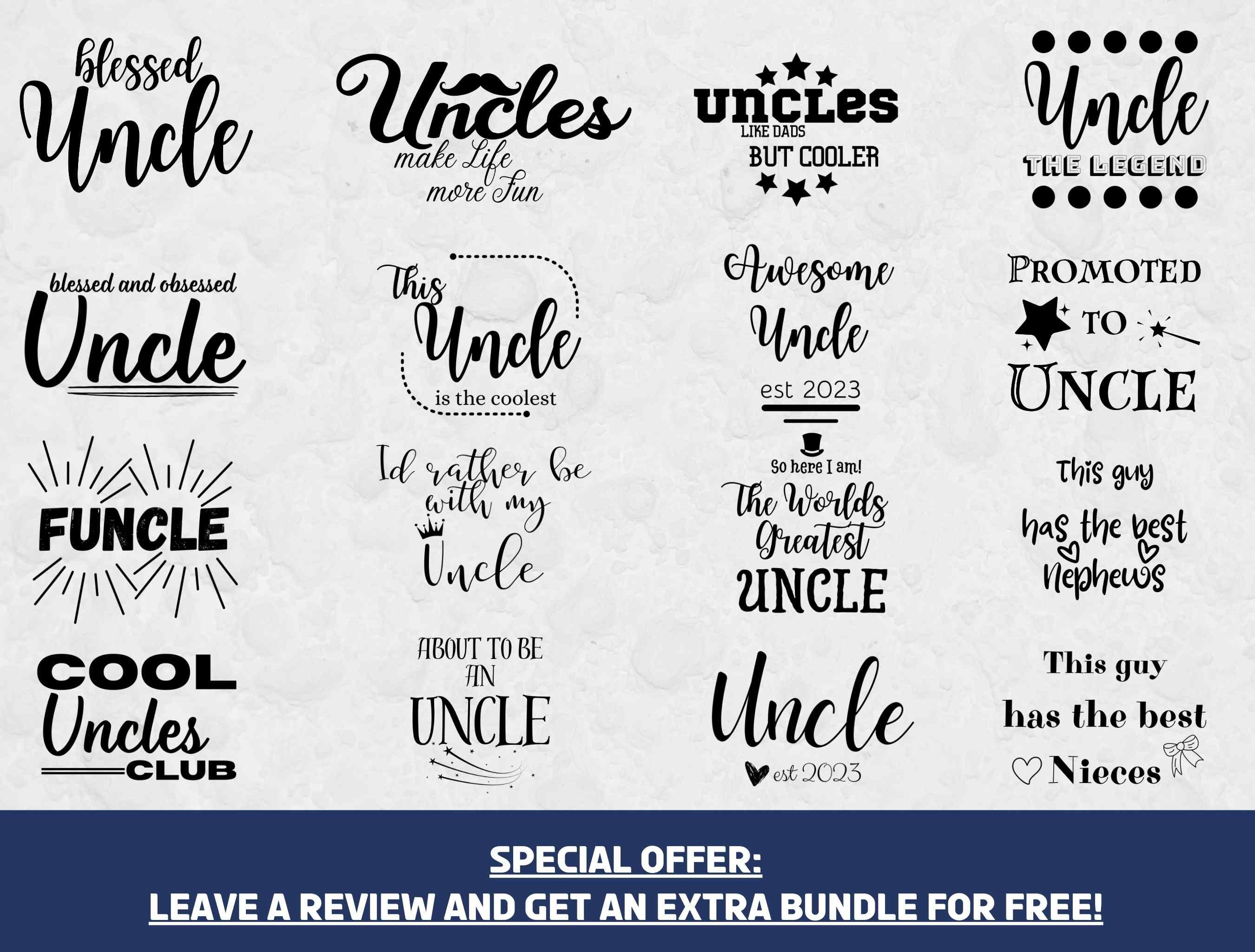 Uncle Svg Bundle Svg Files for Cricut Uncle Quotes Svg - Etsy Australia