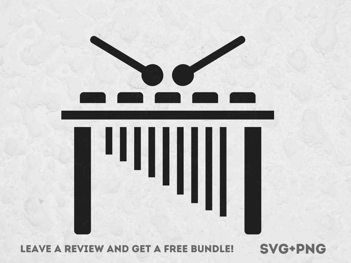 Marimba SVG, Percussion Instrument SVG, Music Clipart, Band Cut File ...