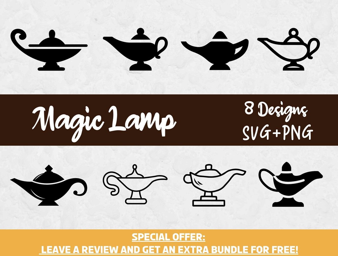 Magic Lamp SVG, Svg Files for Cricut, Light Svg, Lamp Clipart, Lamp Svg ...