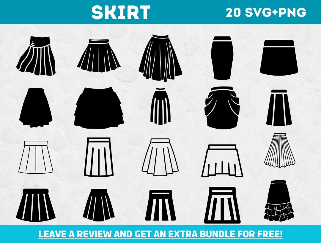 Skirt Svg, Svg Files for Cricut, Cricut SVG, Clothing Svg, Women's Wear ...