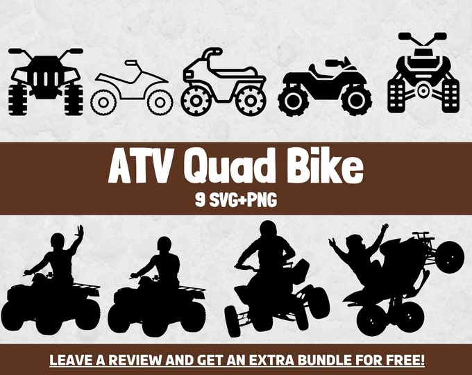 ATV Quad Bike SVG, SVG Files for Cricut, off Road Svg, Motorbike Svg ...