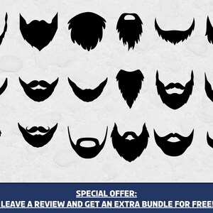 Beard Svg Bundle, SVG Files for Cricut, Beards Svg, Commercial Use Svg ...