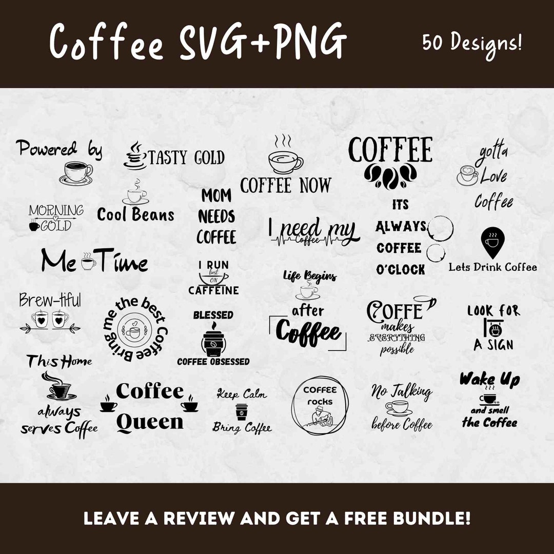 Coffee Quote SVG Bundle, Svg Files for Cricut, Coffee SVG, Coffee Lover ...