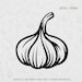 Garlic Outline SVG, SVG Files for Cricut, Garlic Clipart, Garlic Png ...