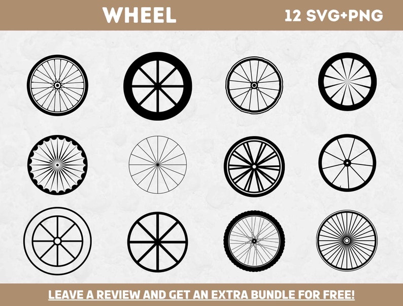 Wheel Svg Bundle SVG Files for Cricut Wheel Png Bike Wheel - Etsy