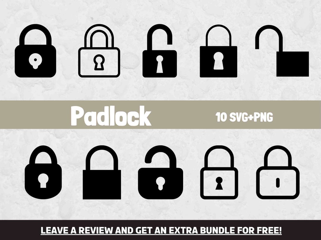 Padlock SVG, Svg Files for Cricut, Padlock Clipart, Padlock PNG ...