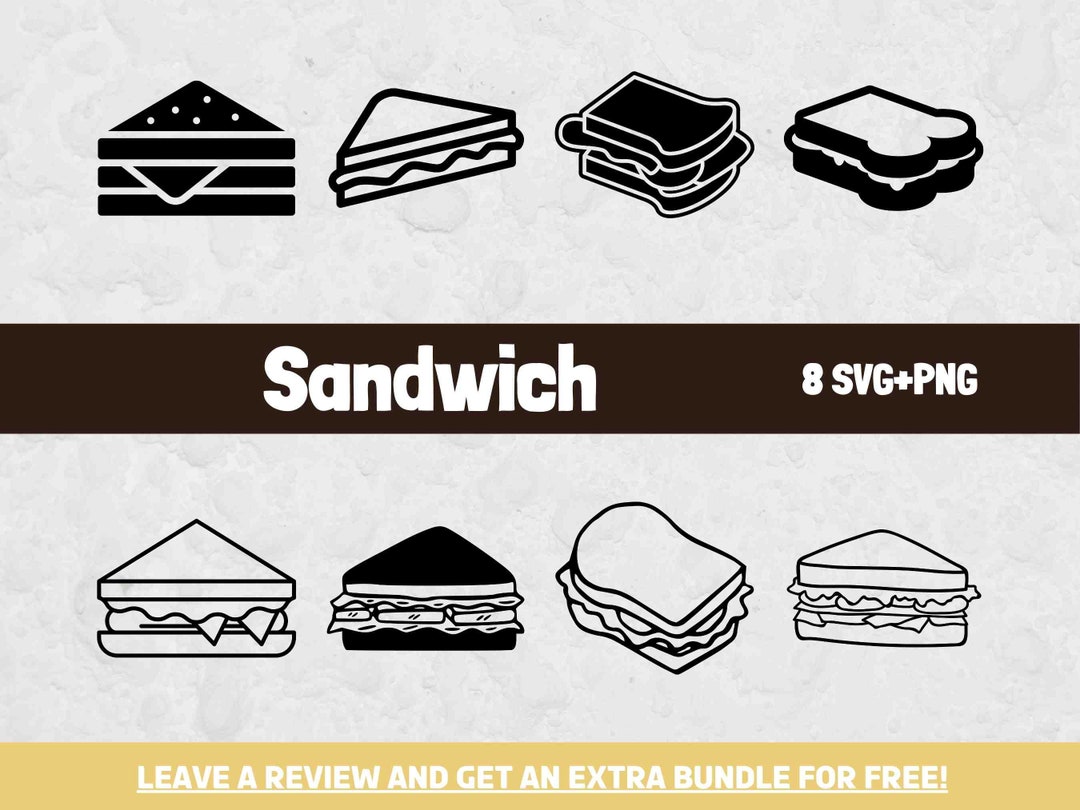 Sandwich SVG, SVG Files for Cricut, Breakfast SVG, Sandwich Clipart ...