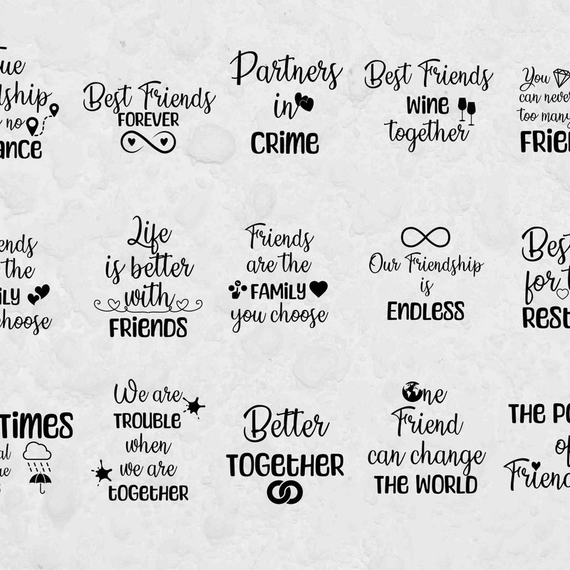 Friendship Svg - Etsy