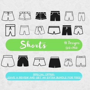 Shorts SVG Bundle, SVG Files for Cricut, Shorts PNG, Summer Svg, Shorts ...