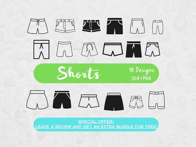 Shorts SVG Bundle SVG Files for Cricut Shorts PNG Summer - Etsy