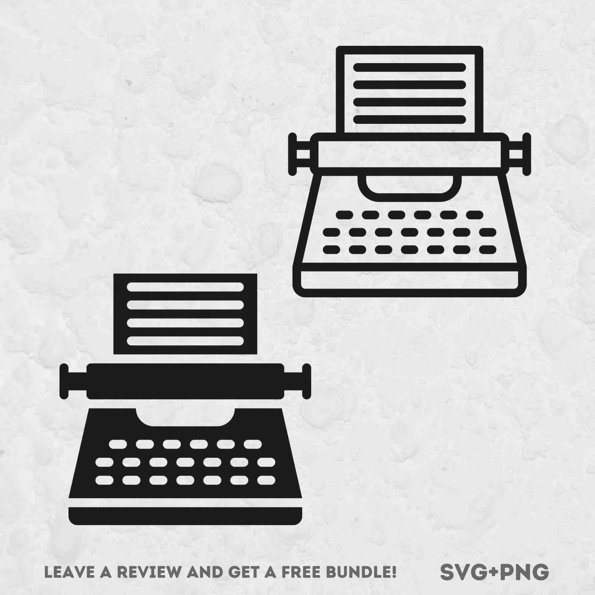 Typewriter SVG SVG Files for Cricut Typewriter Clipart - Etsy