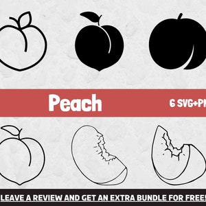 Peaches SVG, SVG Files for Cricut, Peach Clipart, Peaches Cut File ...