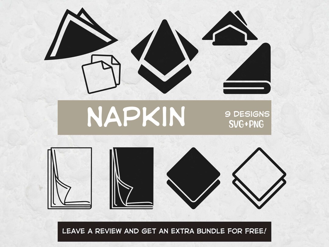 Napkin Svg, SVG Files for Cricut, Napkin Clipart, Restaurant Svg ...
