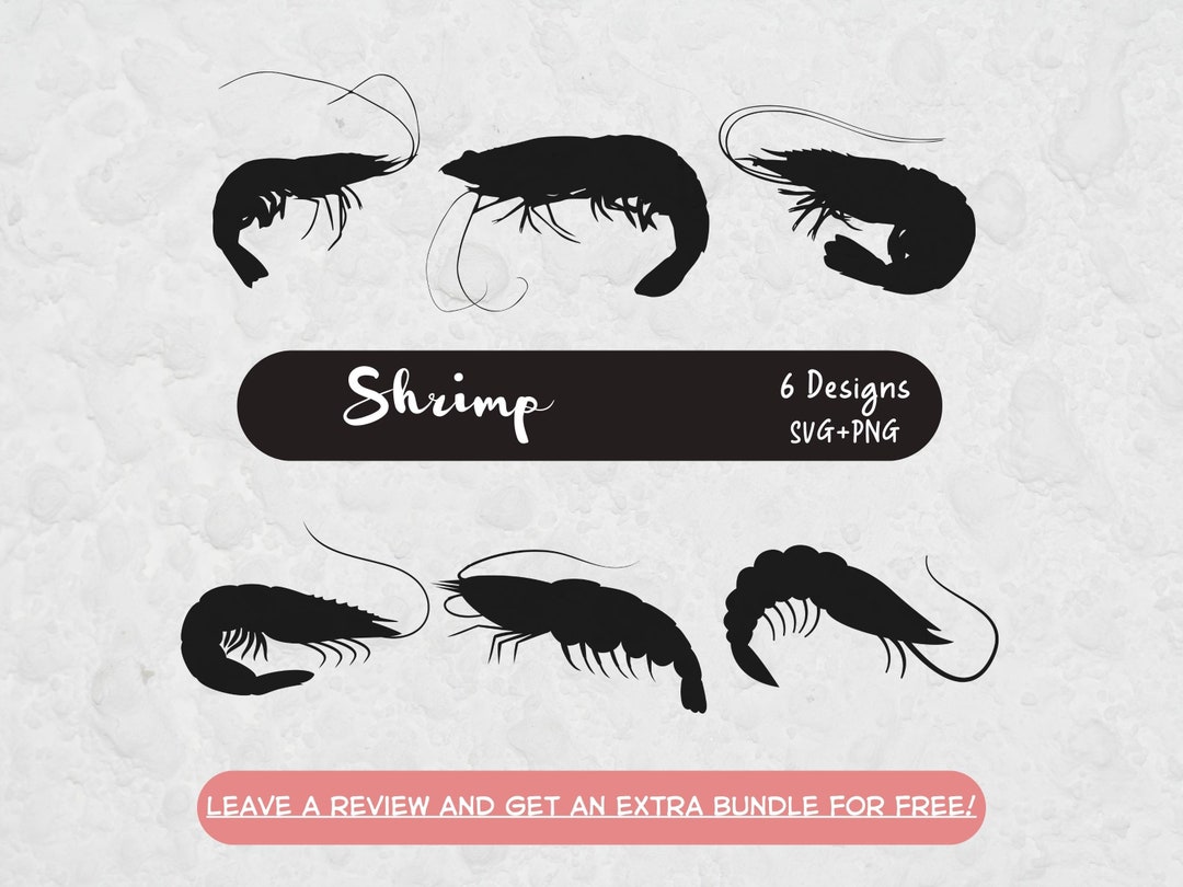 Shrimp SVG, SVG Files for Cricut, Shrimp Silhouette, Prawn Svg, Seafood ...