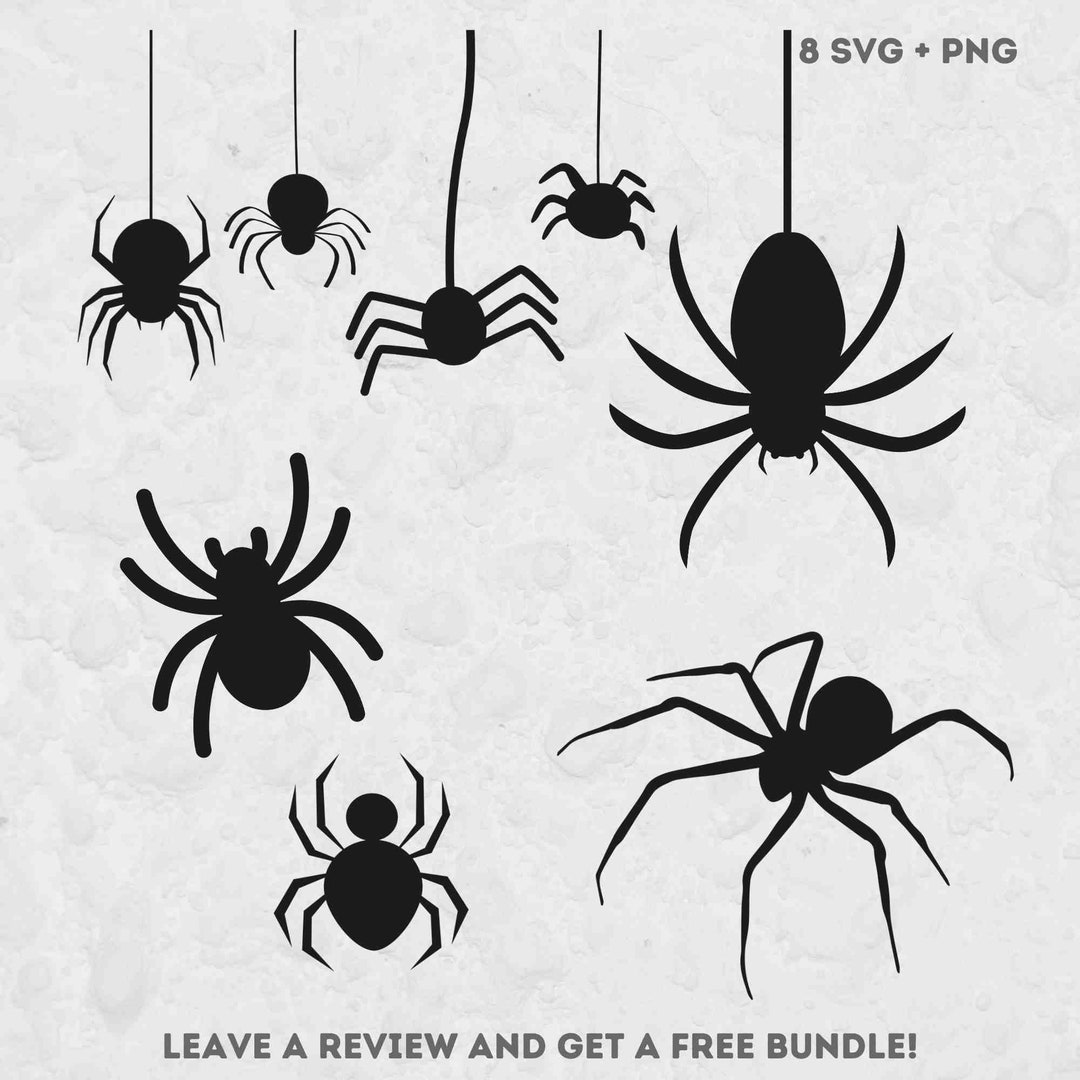 Halloween Spider Svg Bundle, Svg Files for Cricut, Spider Clipart ...