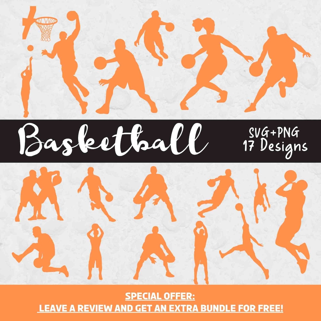 Basketball Silhouette SVG, SVG Files for Cricut, Basketball Clipart ...