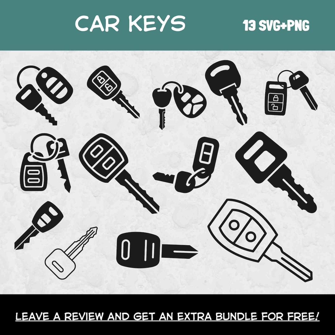 Car Key SVG, Svg Files for Cricut, Key Cut File, Key Vector, Keys Svg ...