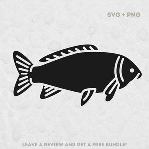 Carp SVG, Svg File for Cricut, Carp Cut File, Fish Svg, Freshwater SVG ...