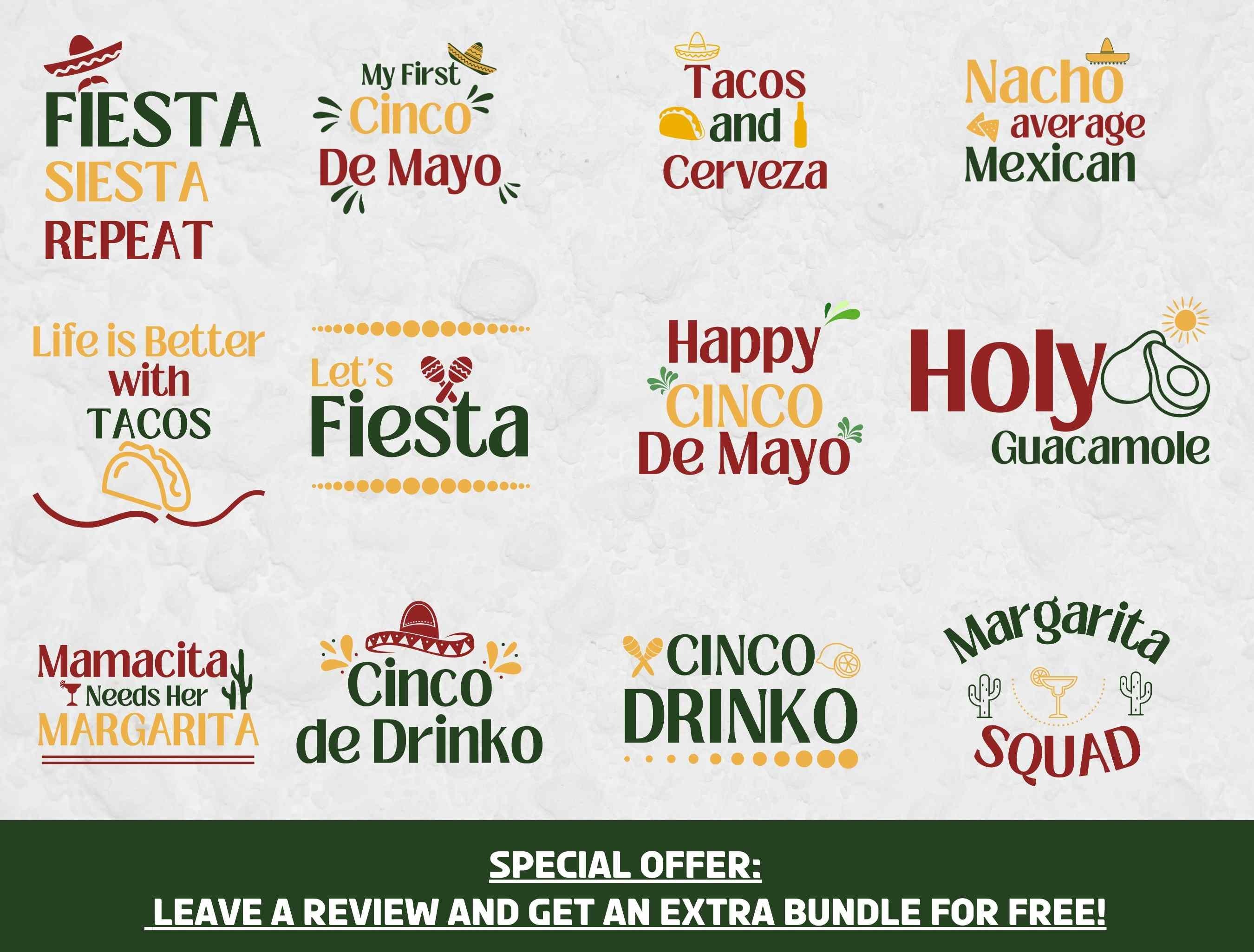 Cinco De Mayo SVG Bundle Mexican Svg SVG Files for Cricut - Etsy