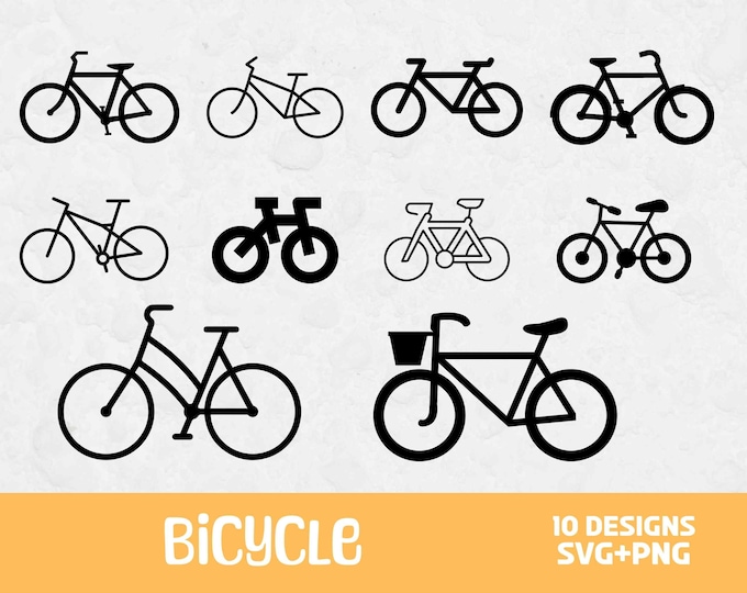 Bicycle Svg, Svg Files for Cricut, Bike SVG, Bicycle PNG, Bicycle Cut ...