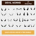 Devil Horns Svg, Svg Files for Cricut, Horns PNG, Horn SVG, Devil Horn ...