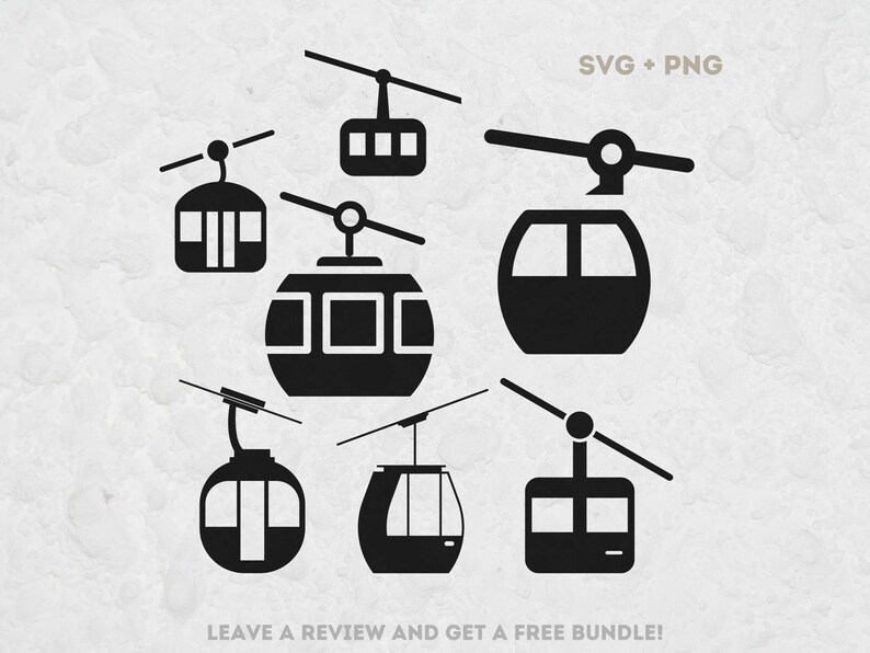 Cable Car Svg Bundle, SVG Files for Cricut, Cable Car PNG, Transport ...