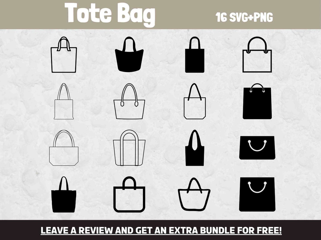 Tote Bag SVG Bundle, SVG Files for Cricut, Shopping Bag Svg, Tote Bag ...