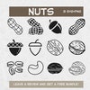24 Natural Organic Nuts Elements Collection,nut Svg Bundle, Nutcracker ...