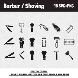 Barber SVG Clipart Bundle, SVG Files for Cricut, Barber Tools Svg ...