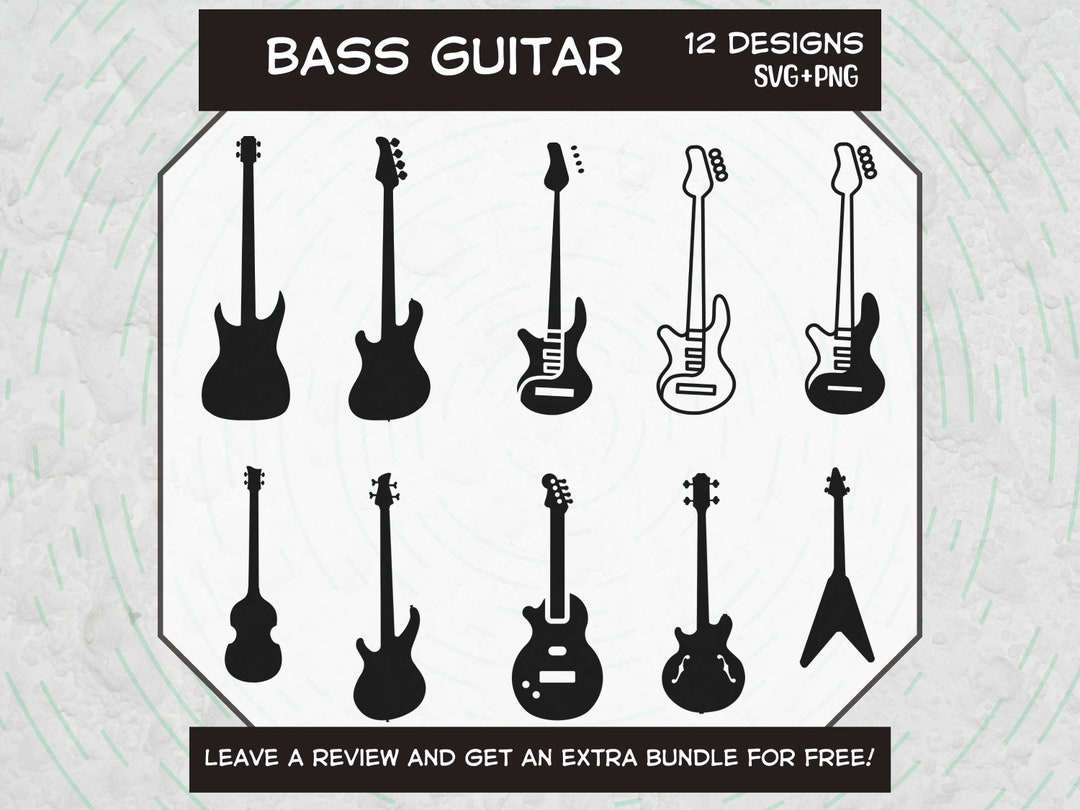 Bass Guitar Svg Svg Files For Cricut Bass Svg Bass Clipart Image Bass Guitar Silhouette