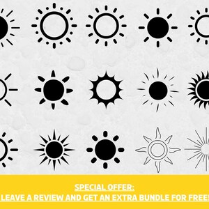 Sun Svg Bundle, Summer SVG, SVG Files for Cricut, Sunny, Sun Clipart ...