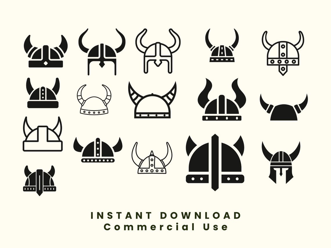 Viking Helmet Svg Bundle, Norse Helmet Clipart, Warrior Helmet Cut File ...