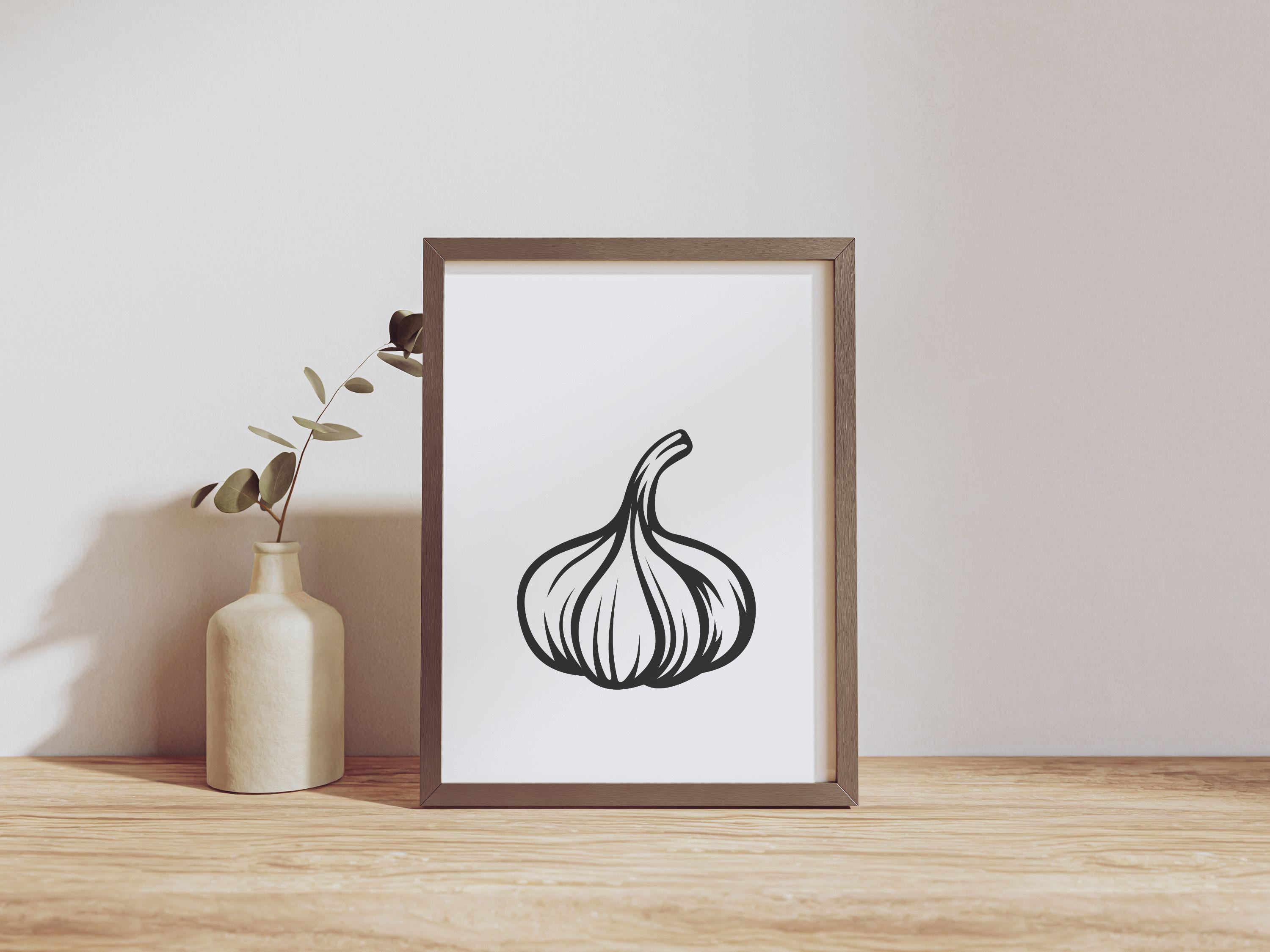 Garlic Outline SVG, SVG Files for Cricut, Garlic Clipart, Garlic Png ...