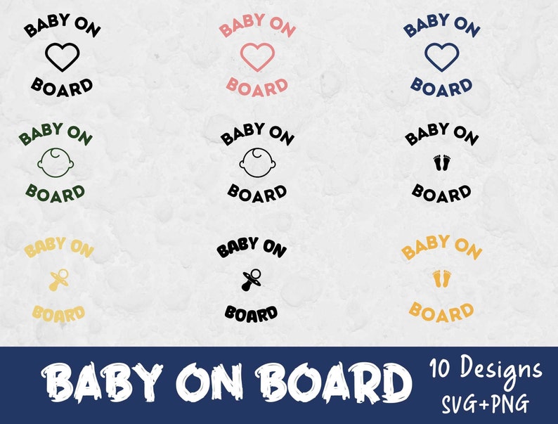 Baby on Board SVG Baby on Board PNG SVG Files for Cricut - Etsy