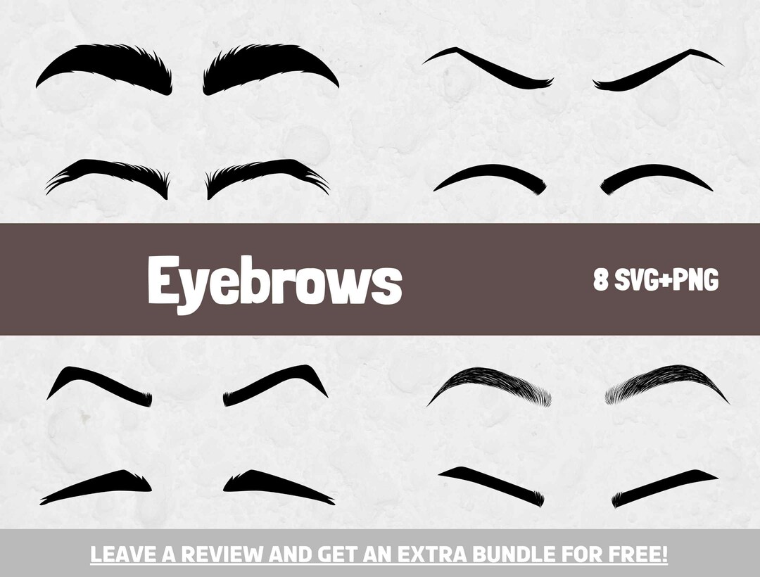 Eyebrows SVG Bundle, Face SVG, Svg Files for Cricut, Makeup Clipart ...