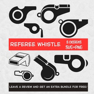 Referee Whistle SVG, SVG Files for Cricut, Referee Clipart Image ...