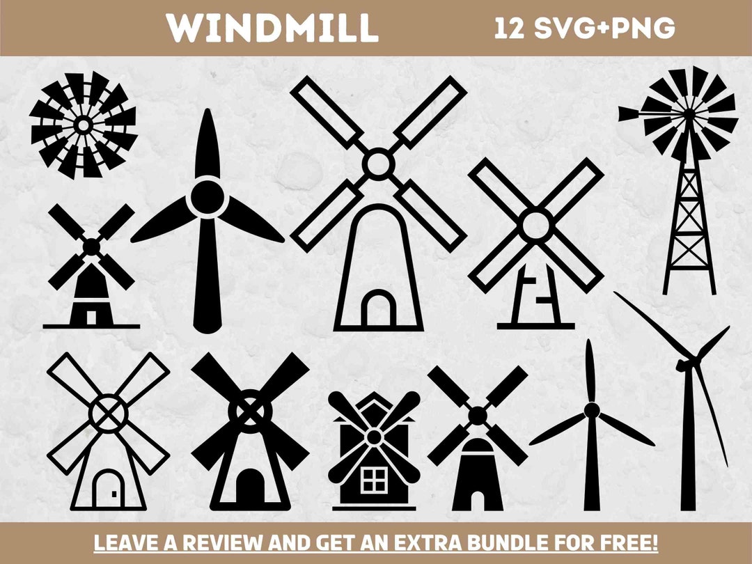 Windmill Svg Bundle, SVG Files for Cricut, Farmhouse Svg, Building SVG ...