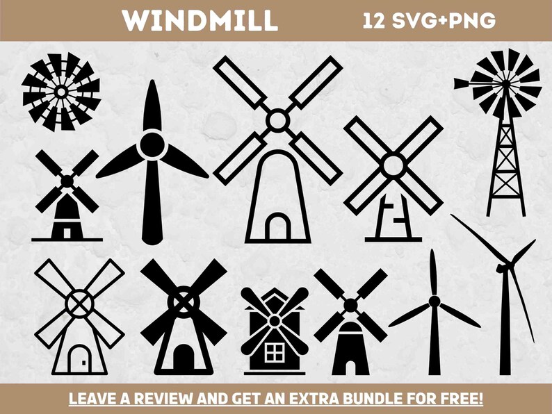 Windmill Svg Bundle SVG Files for Cricut Farmhouse Svg - Etsy UK
