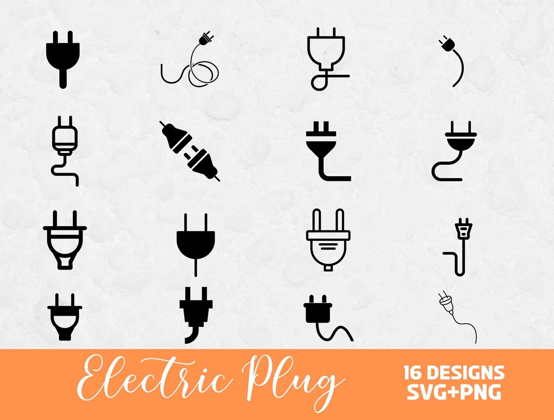 Electric Plug SVG, Svg Files for Cricut, Electric Svg, Plug Shapes ...