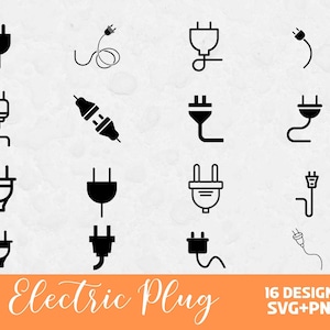 Electric Plug SVG, Svg Files for Cricut, Electric Svg, Plug Shapes ...