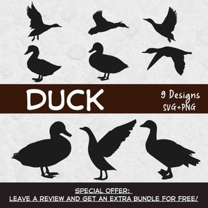 Duck SVG Bundle, SVG Files for Cricut, Duck Clipart, Silhouette Svg ...
