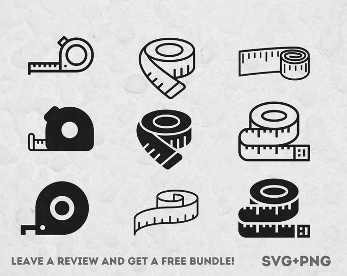 Measuring Tape Svg, SVG Files for Cricut, Measure Svg, Tape Clipart ...