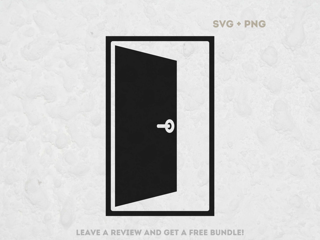 Open Door Svg, SVG Files for Cricut, Door Clipart Image, Exit SVG, Door ...