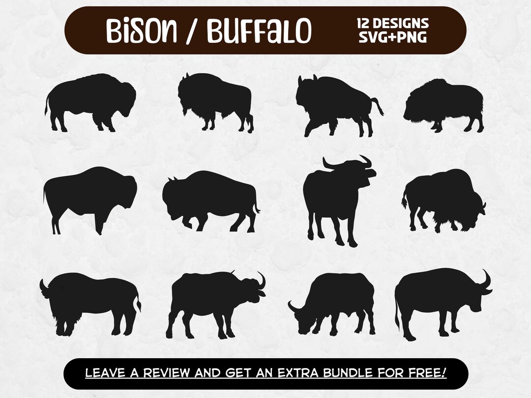 Bison SVG Bundle, Svg Files for Cricut, Buffalo Svg Bundle, Bison ...