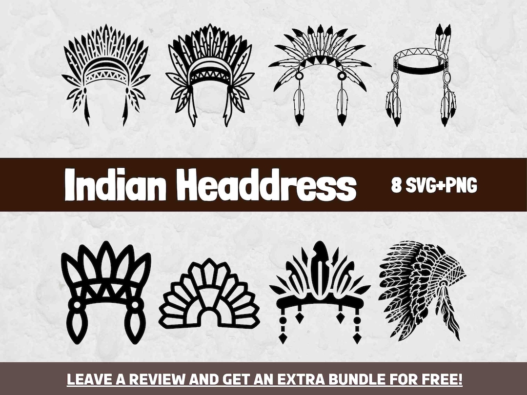 Native Indian Headdress SVG, Svg Files for Cricut, Indian SVG, Native ...