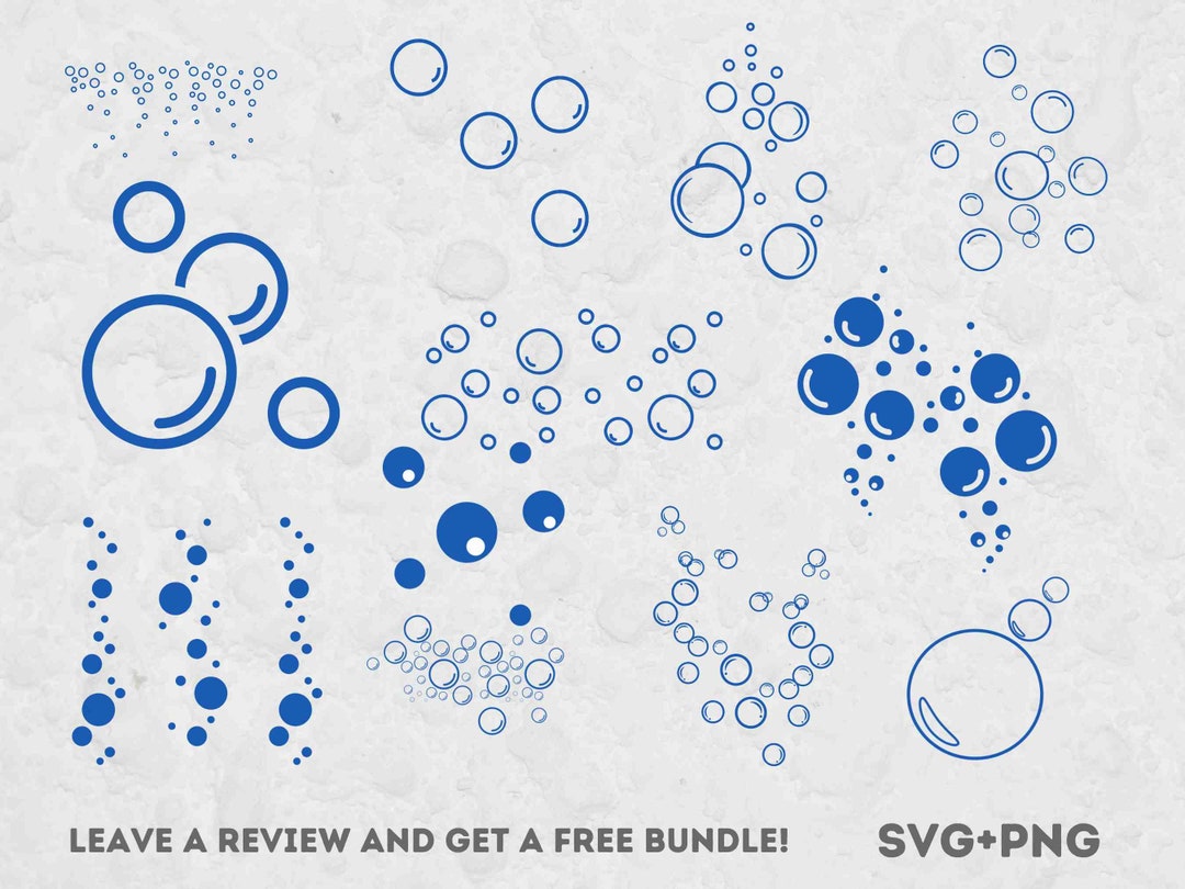 Bubble Svg Bundle, SVG Files for Cricut, Bubble PNG, Bubbles, Water Svg ...