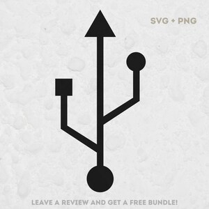 USB Icon SVG, Svg Files for Cricut, Usb SVG, Computer Clipart, Computer ...